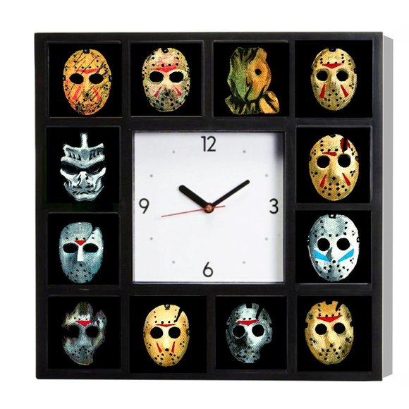 Wall Decor | Friday The 13th Jason Voorhees Mask History Square Wall ...